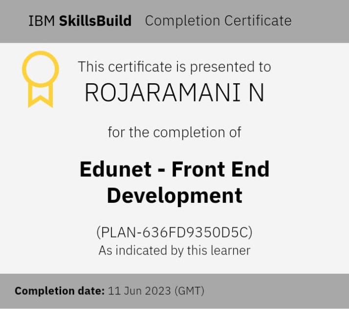 RojaRamani portfolio